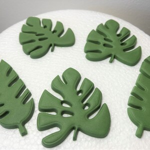 Fondant Tropical Leaves. Edible Cake Toppers. Safari Theme Birthday ...