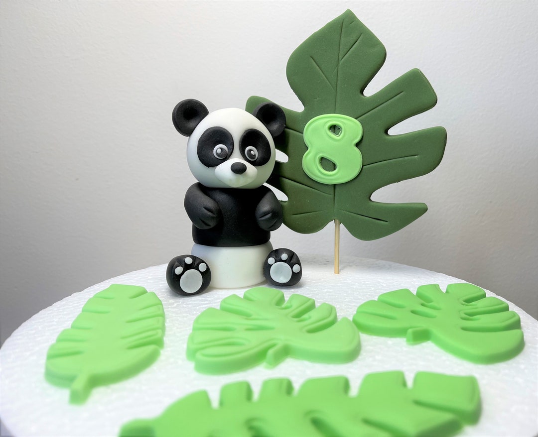 Personalised Edible Handmade Panda Cake Topper Fondant Sugar Paste ...