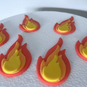 Car Theme Cake Topper Set With Flames, Edible Fondant Traffic Light ...