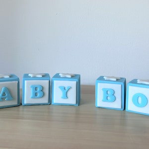 Baby Large Letters Blocks. Alphabet Fondant Letters. Baby Shower Cake ...