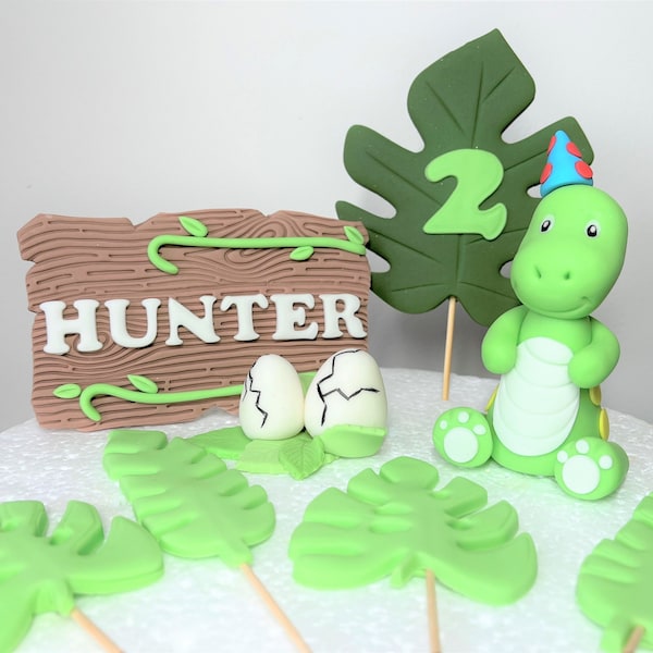Fondant Dinosaur Cake Topper - Etsy