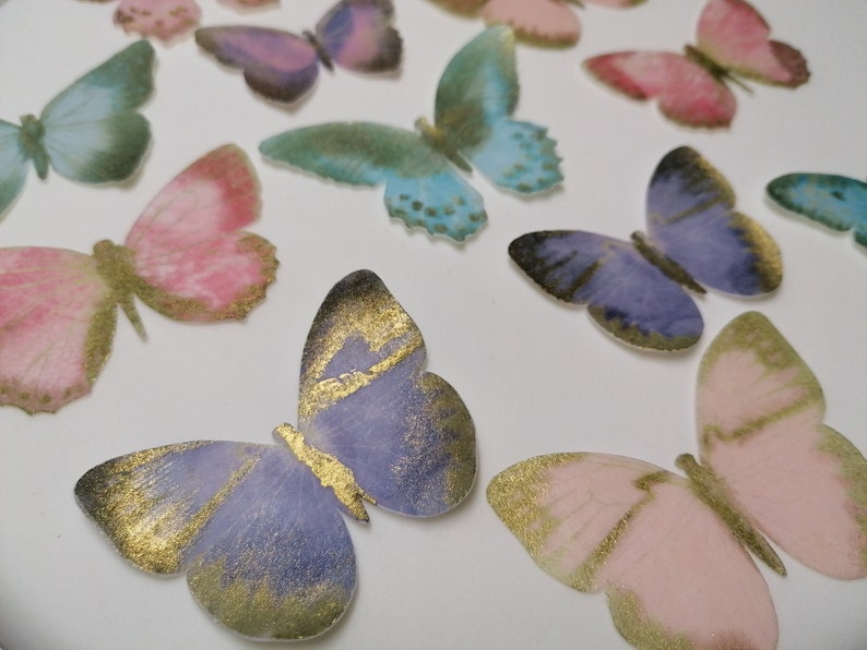 Pre Cut Edible Wafer Butterflies Cake Cupcake Decorations Etsy