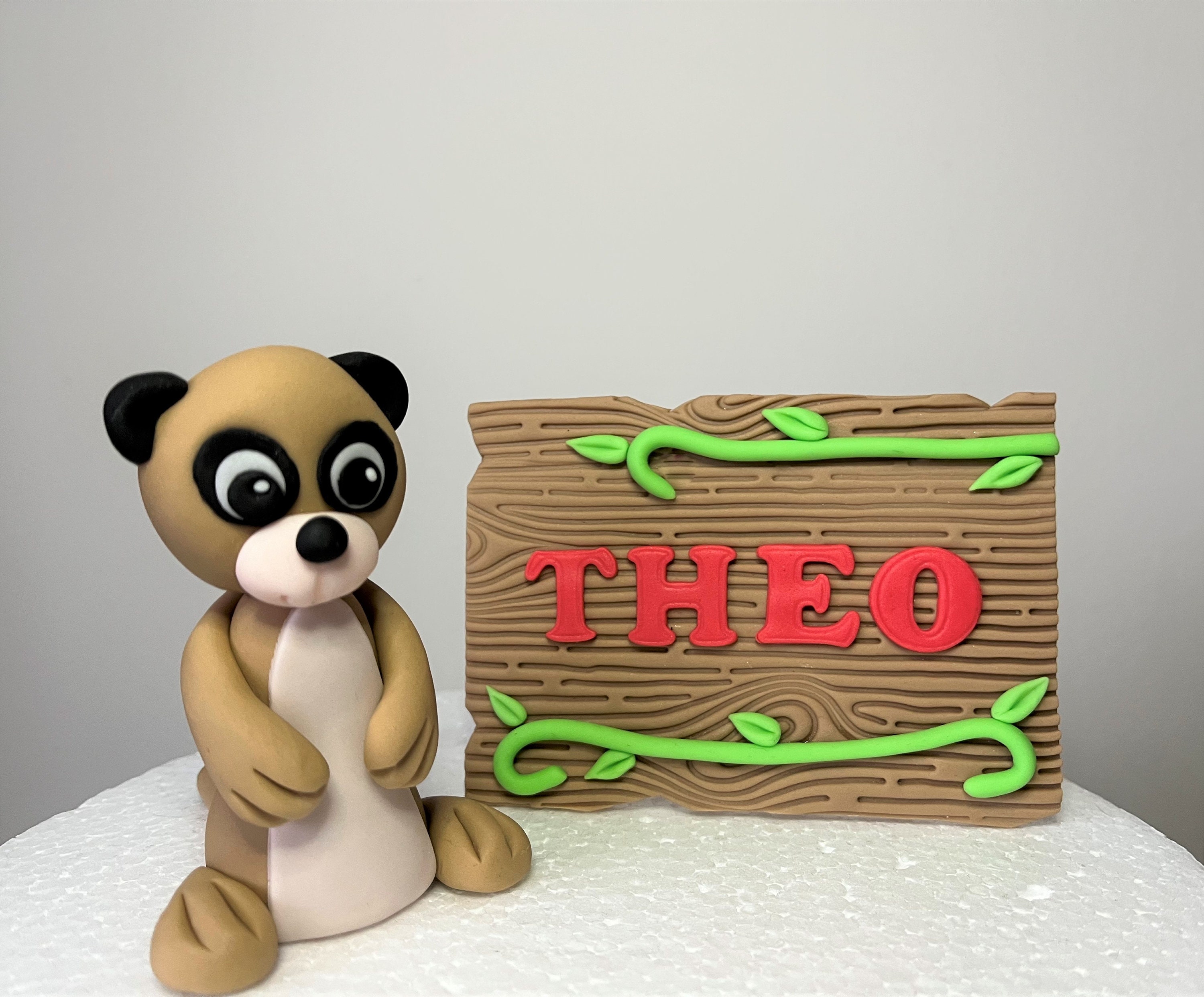 Edible Meerkat Cake Decoration Set Personalised Birthday - Etsy