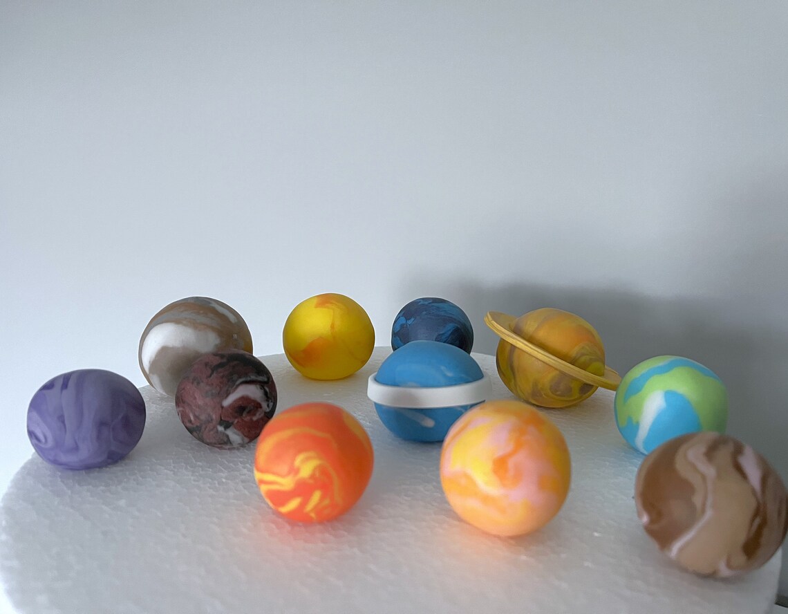 Solar System, Cake Toppers, Edible Planets / Handmade Birthday Cake ...