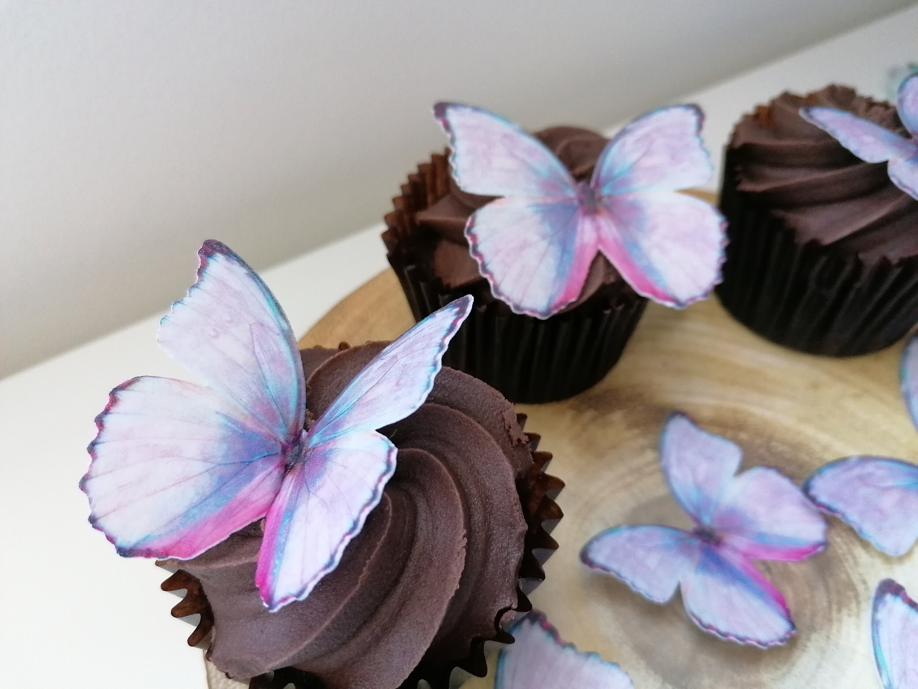 Pre-cut Pink and Purple Realistic Wafer Butterflies Edible | Etsy