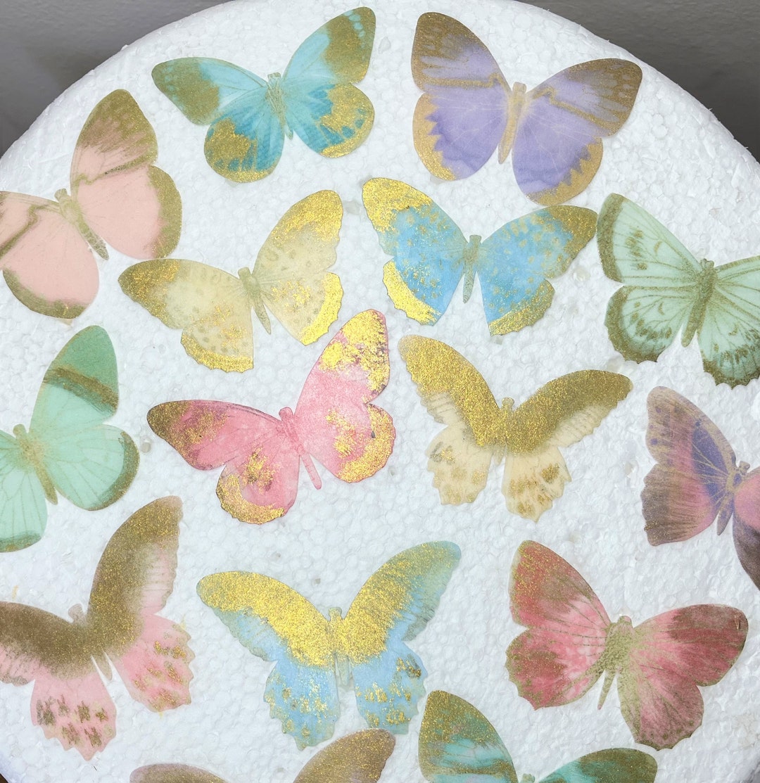 Pre-cut Wafer Butterflies in Pastel Colours - 12/18/24 Butterflies ...