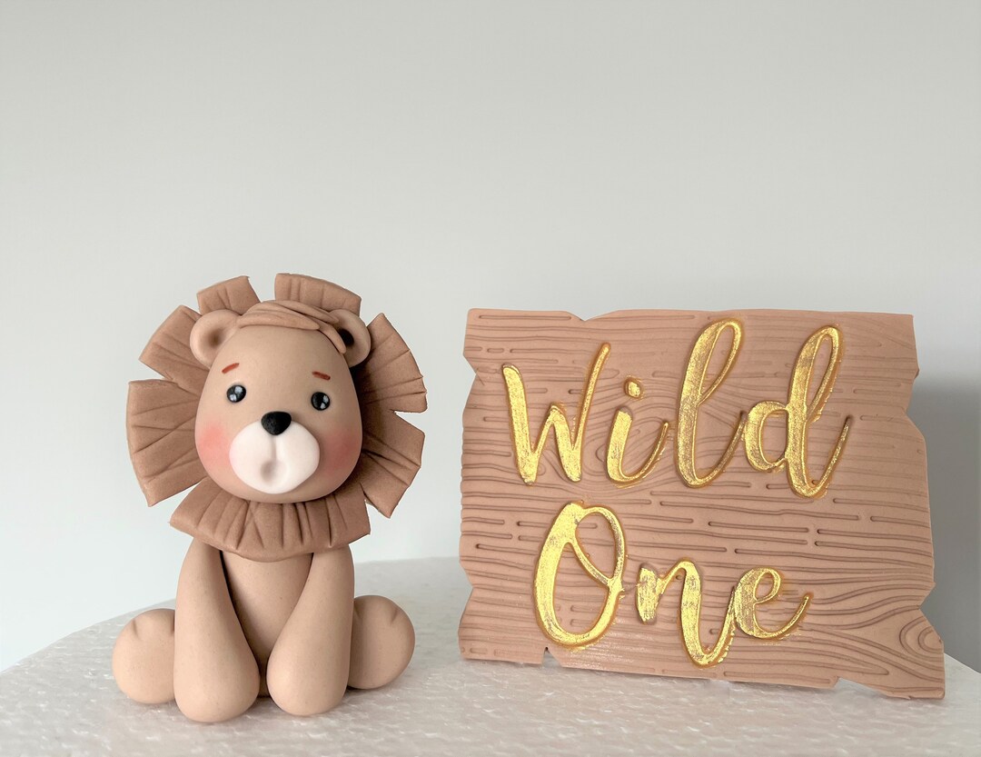 Personalized Fondant Topper Set. Edible Lion. Fondant Lion. Edible Cake ...