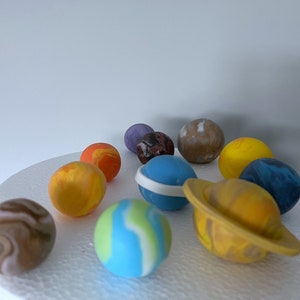 Solar System, Cake Toppers, Edible Planets / Handmade Birthday Cake ...