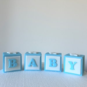 Baby Large Letters Blocks. Alphabet Fondant Letters. Baby Shower Cake ...