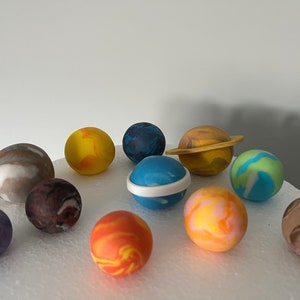 Solar System, Cake Toppers, Edible Planets / Handmade Birthday Cake ...