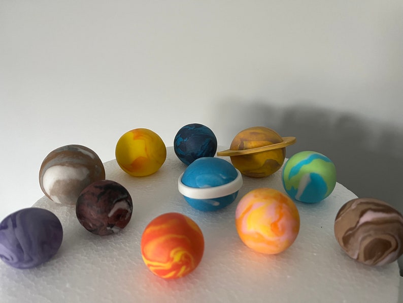 Solar System, Cake Toppers, Edible Planets / Handmade Birthday Cake ...