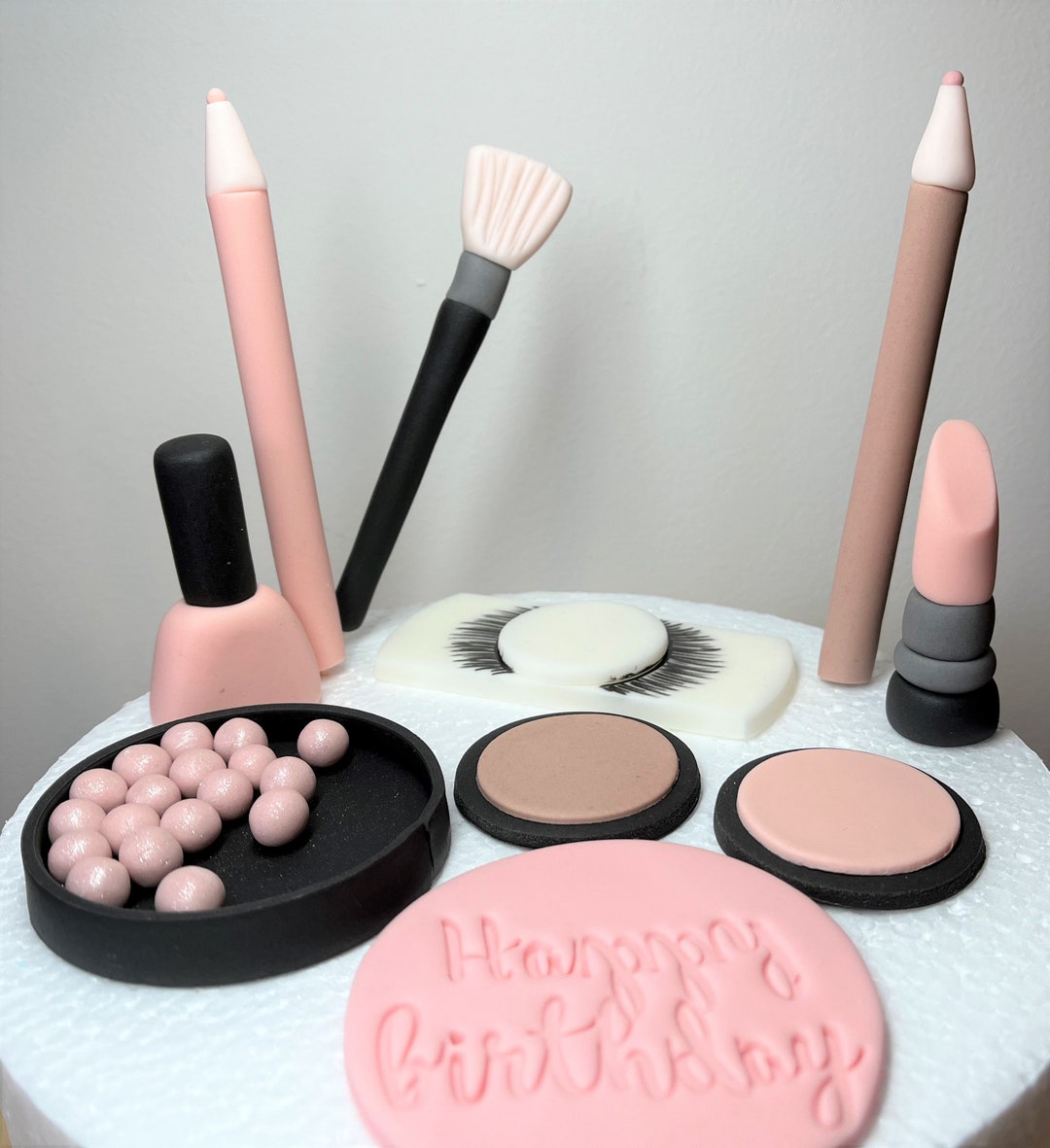 Personalised Make up Set /fondant Make up Cake Toppers /birthday Cake ...