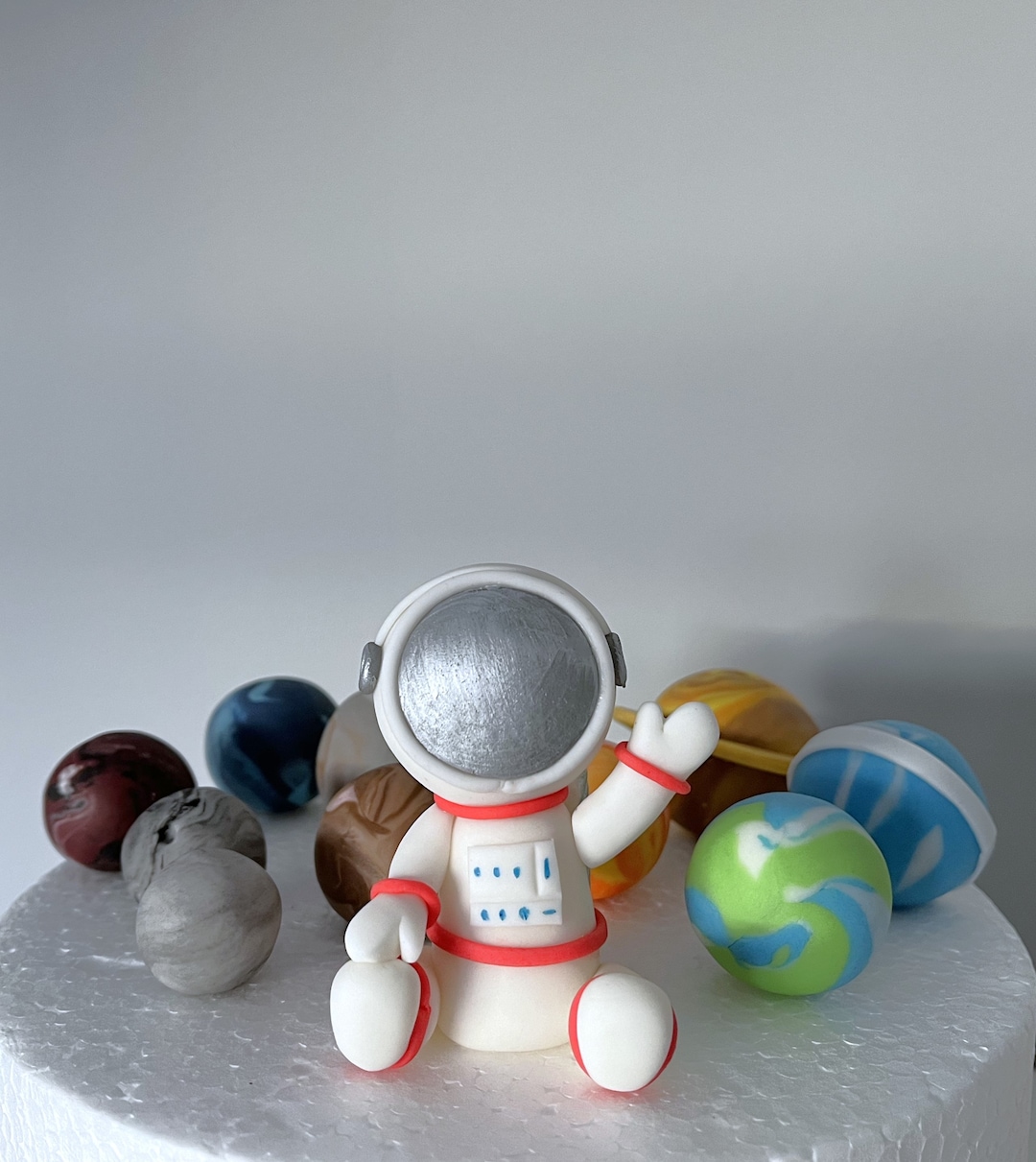 Solar System Cake Toppers, Planets and Astronaut / Handmade Birthday ...