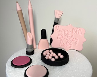 Makeup Fondant Cake Toppers - Etsy