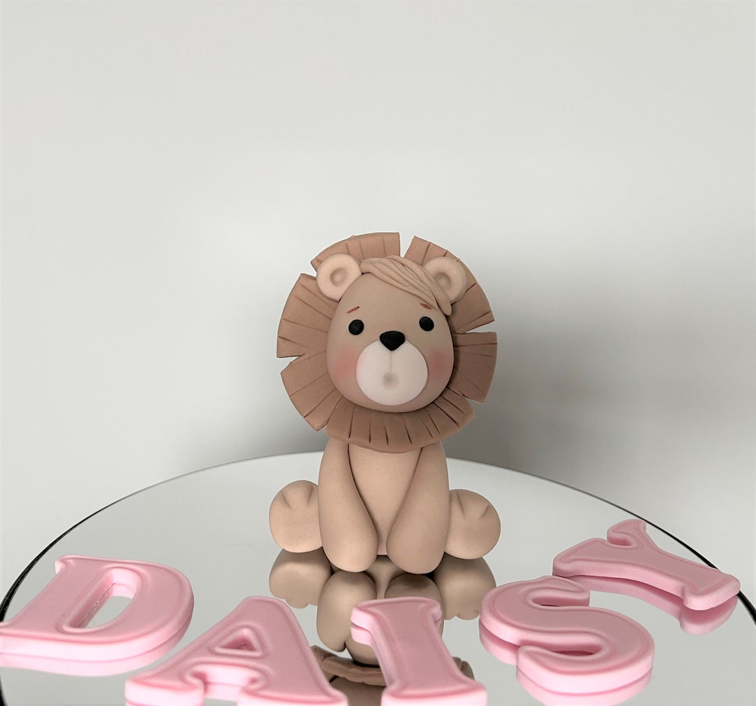 Personalised Fondant Edible Lion / Edible Cake Topper / Birthday Cake ...