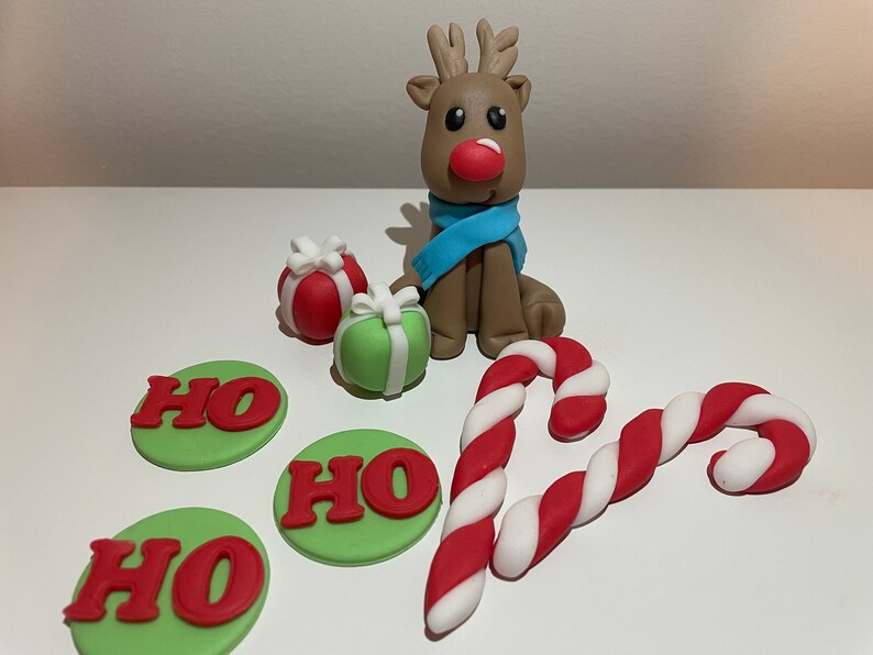 Christmas Fondant Cake Toppers. Santa Claus Fondant Topper. Edible Cake ...