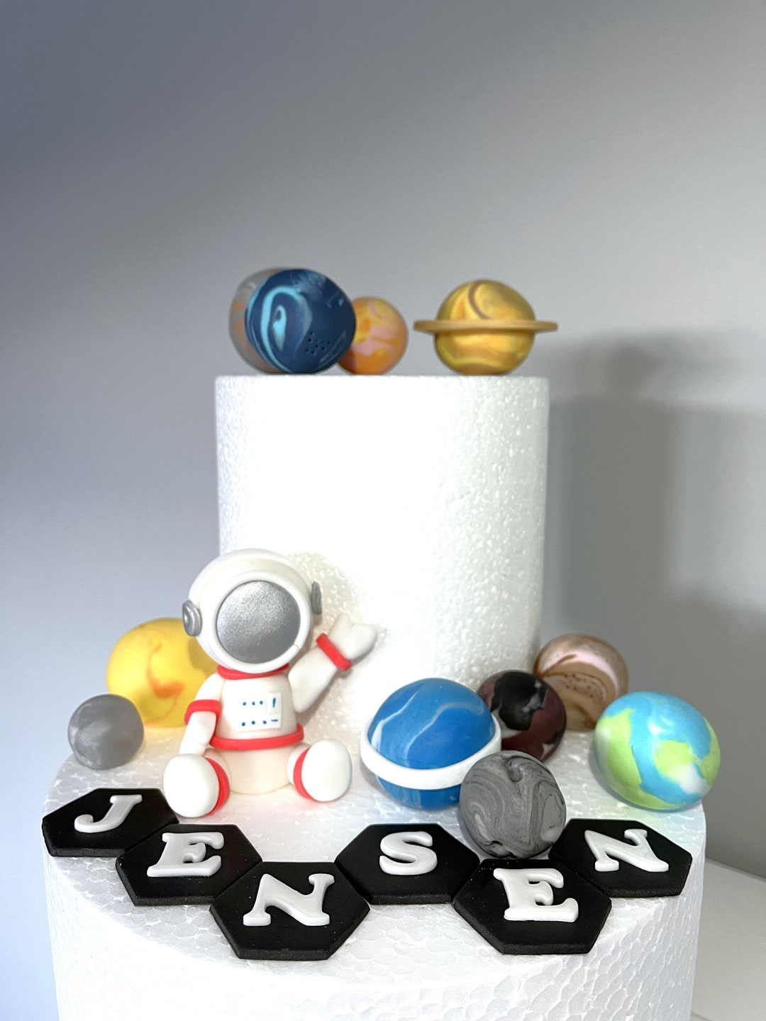 Personalised Solar System Cake Toppers, Planets and Astronaut ...