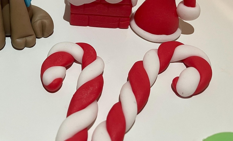 Christmas Fondant Cake Toppers. Santa Claus Fondant Topper. Edible Cake ...