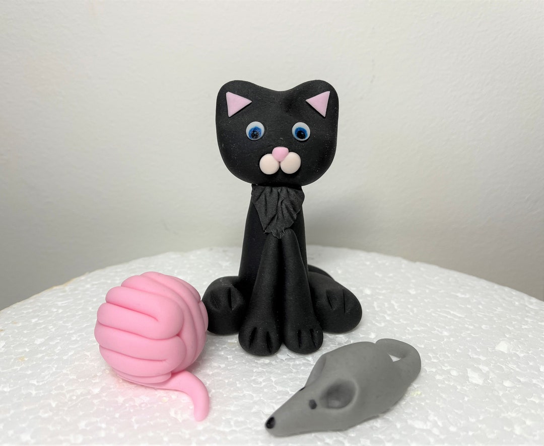 Kittens / Cats Fondant Cake Topper Set / Cats Cake Topper / Edible ...