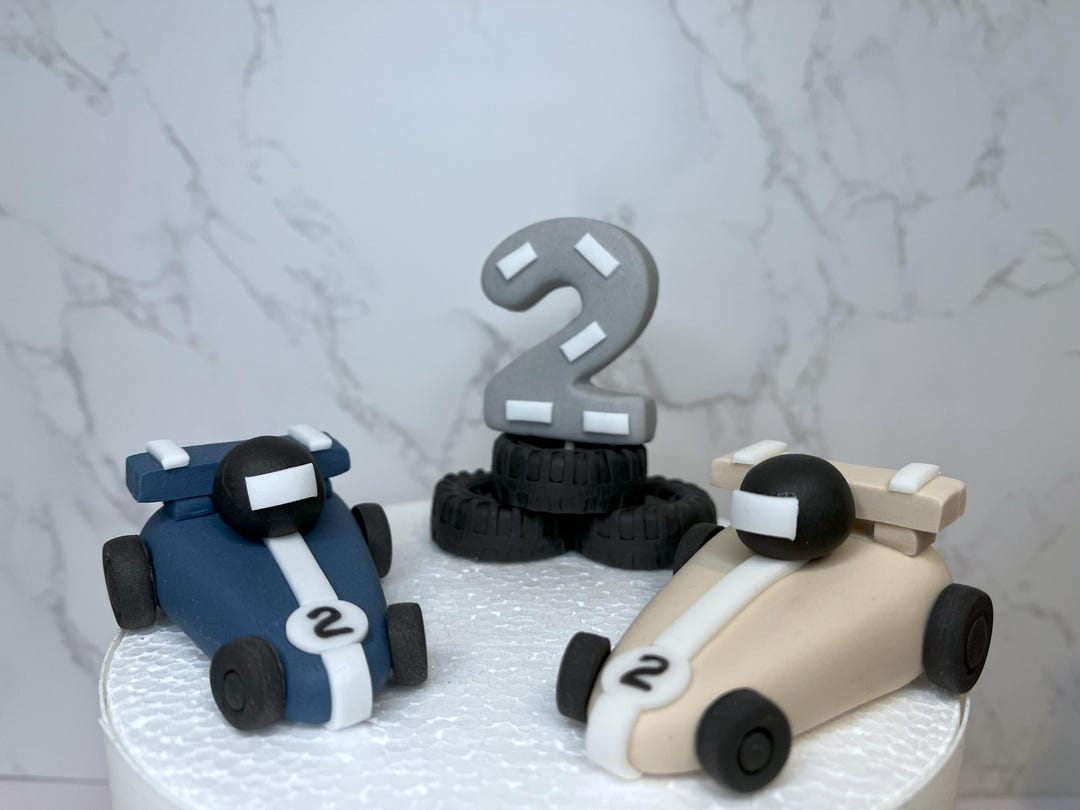 Racing Cars Cake Toppers. Fondant Car Topper. Two Fast Cake Topper ...