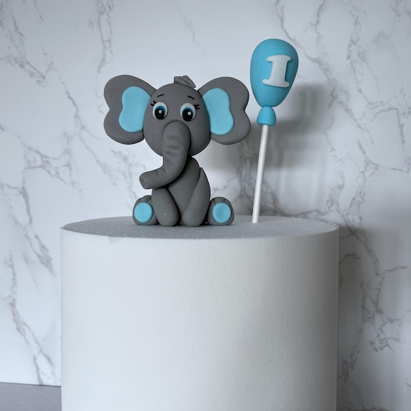 Fondant Elephant Cake Topper - Etsy