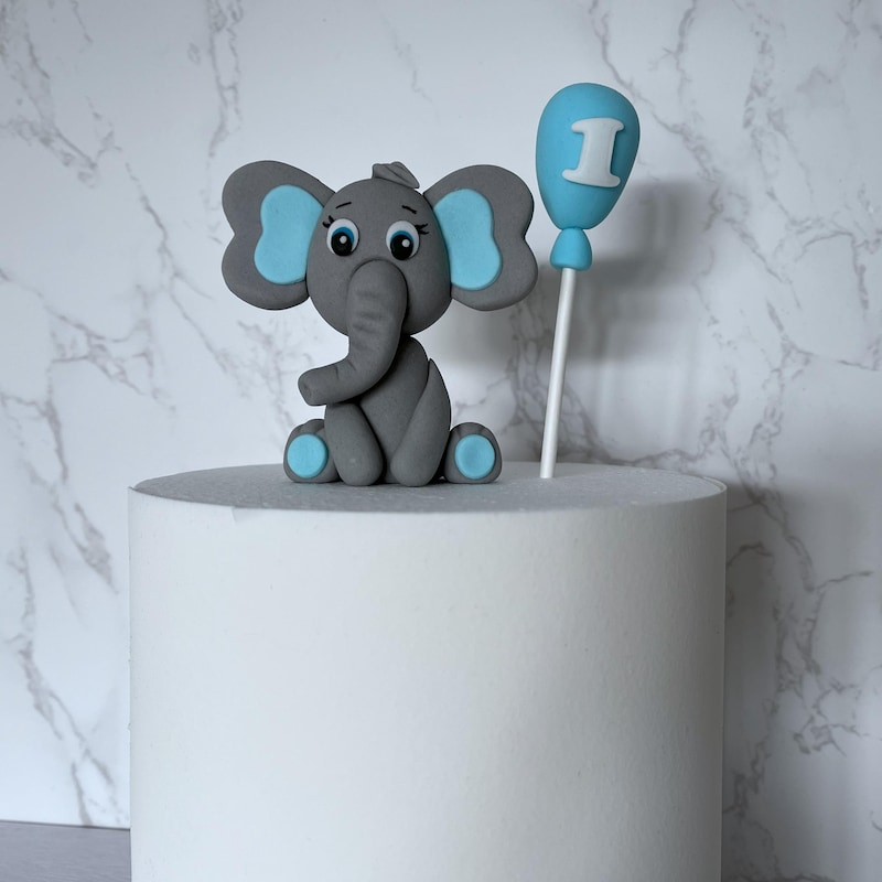Fondant Elephant Cake Topper - Etsy