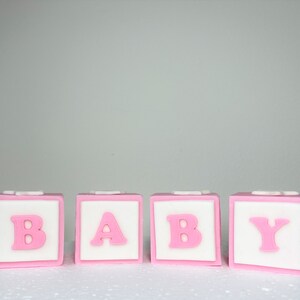 Baby Large Letters Blocks. Alphabet Fondant Letters. Baby Shower Cake ...