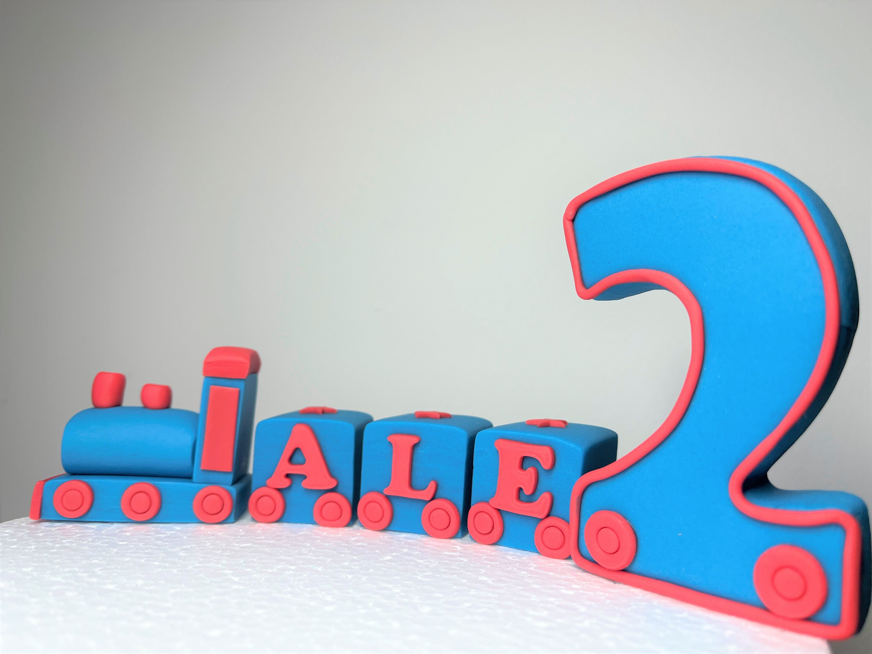 Fondant Train Cake Topper Sugar Paste Vehicle Train Topper. - Etsy