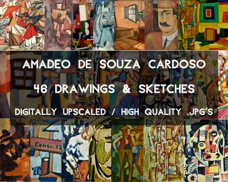 Amadeo De Souza Cardoso 46 Classic Art Works Digitally - Etsy