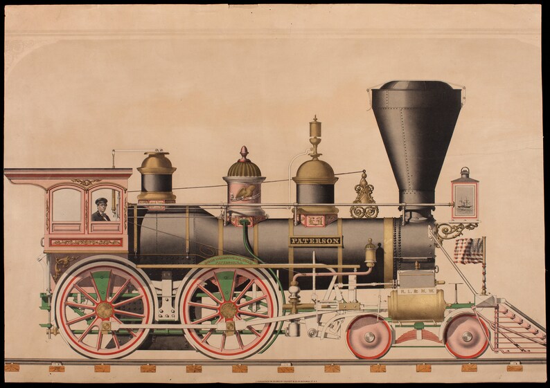 Steam Engine Photos Art and Designs Vintage Locomotive - Etsy