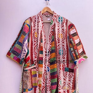 Indian Cotton Cut Patchwork Night Wear Bathrobe Gown Kantha - Etsy