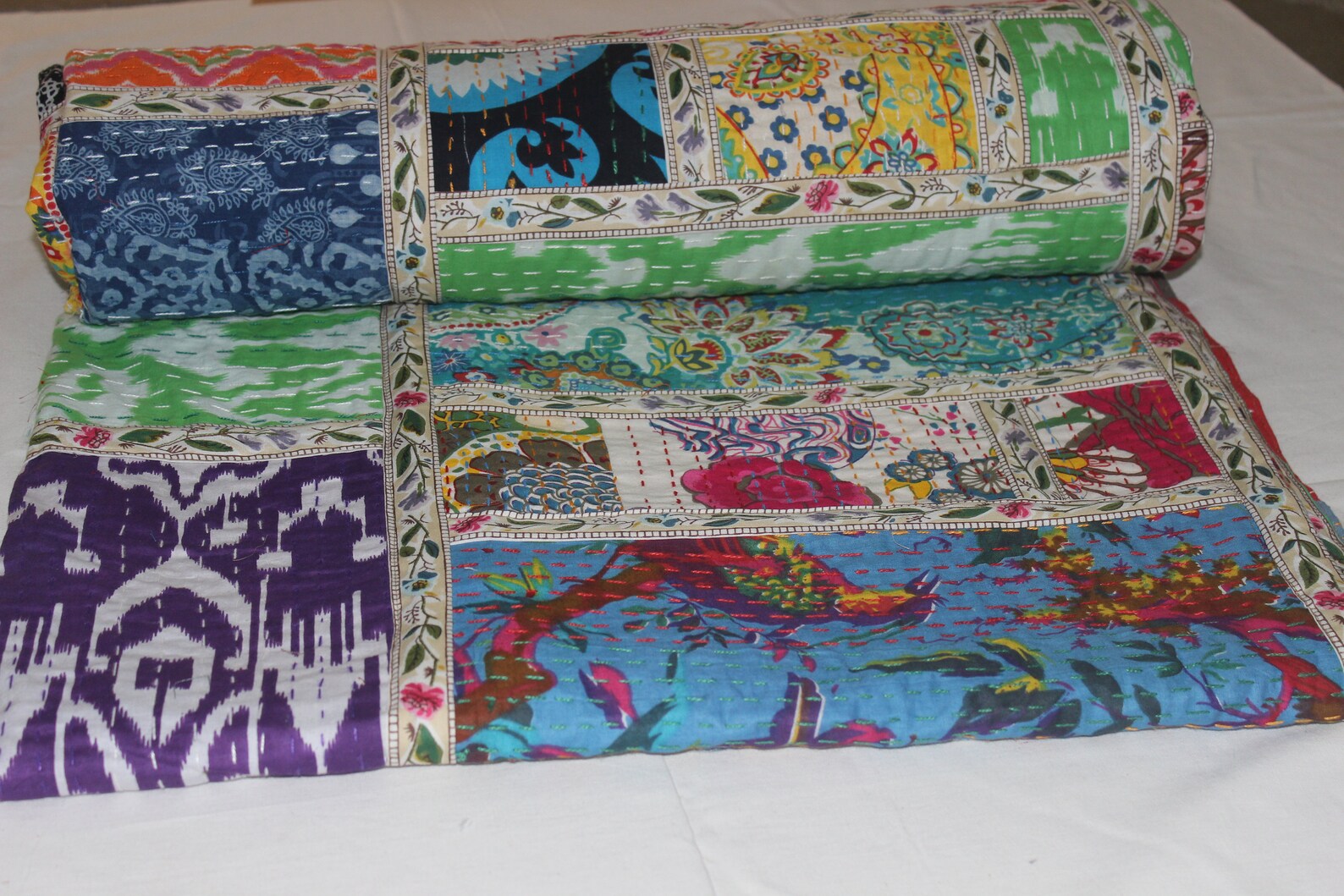 Handmade Patchwork Kantha Quilt Patch Work Kantha Quilt Kantha - Etsy