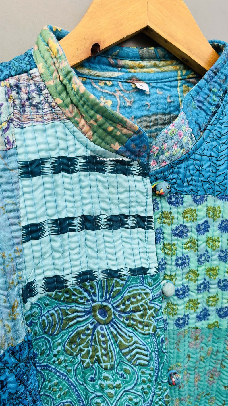 Handmade Patchwork Jacket Silk Sari Jacket. Quilted Jacket - Etsy