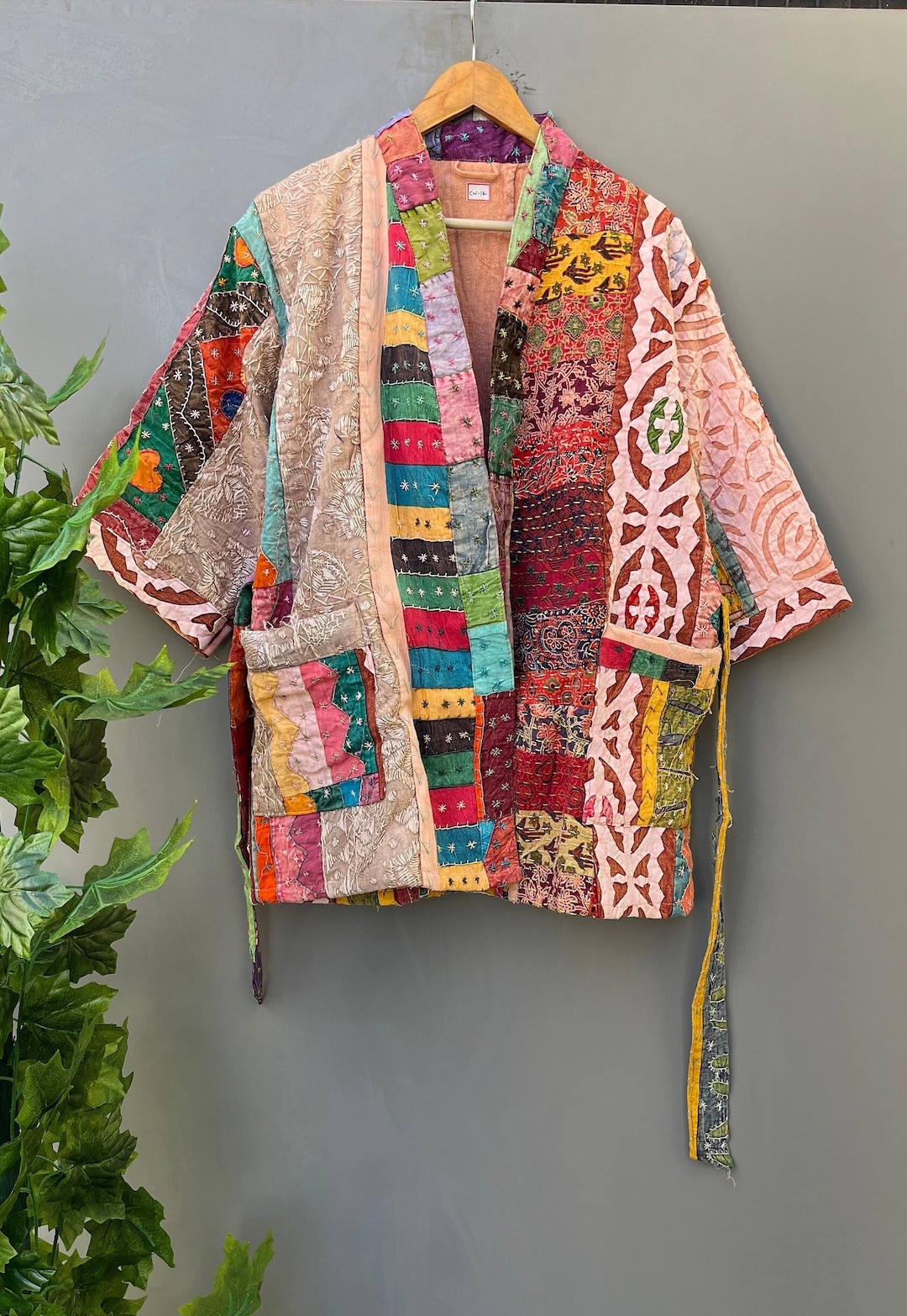 Handmade Short Kantha Jacket Embroidered Jacket Unique Cut - Etsy