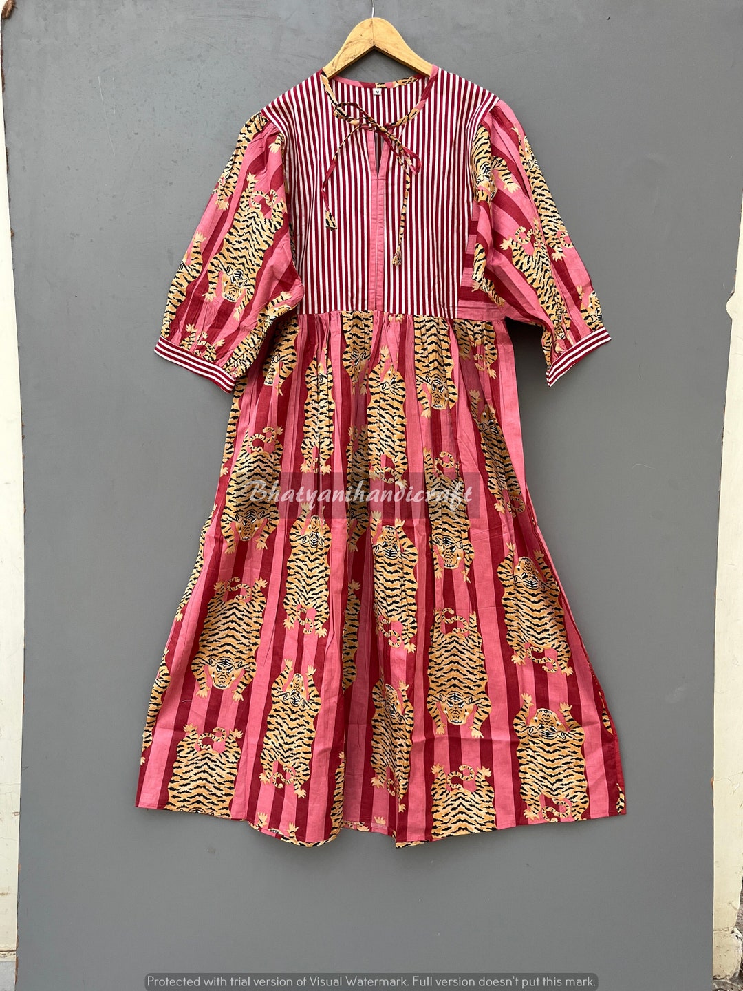 Screen Print Dress,indian Cotton Dress,noowork,cotton Dress,handblock ...