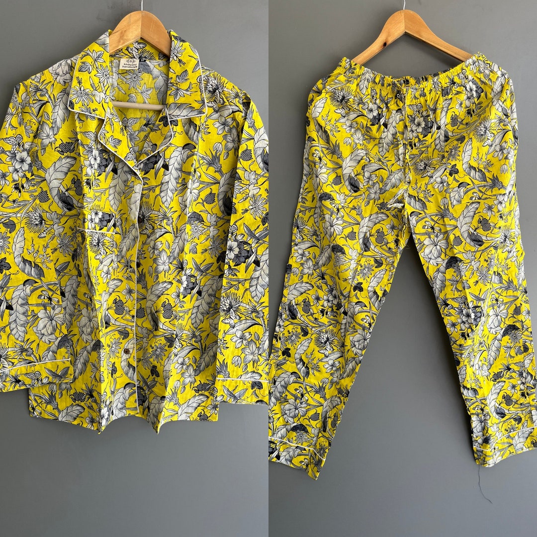 Indian Cotton Pj Set Bridesmaid Pj's Night Wear Soft - Etsy