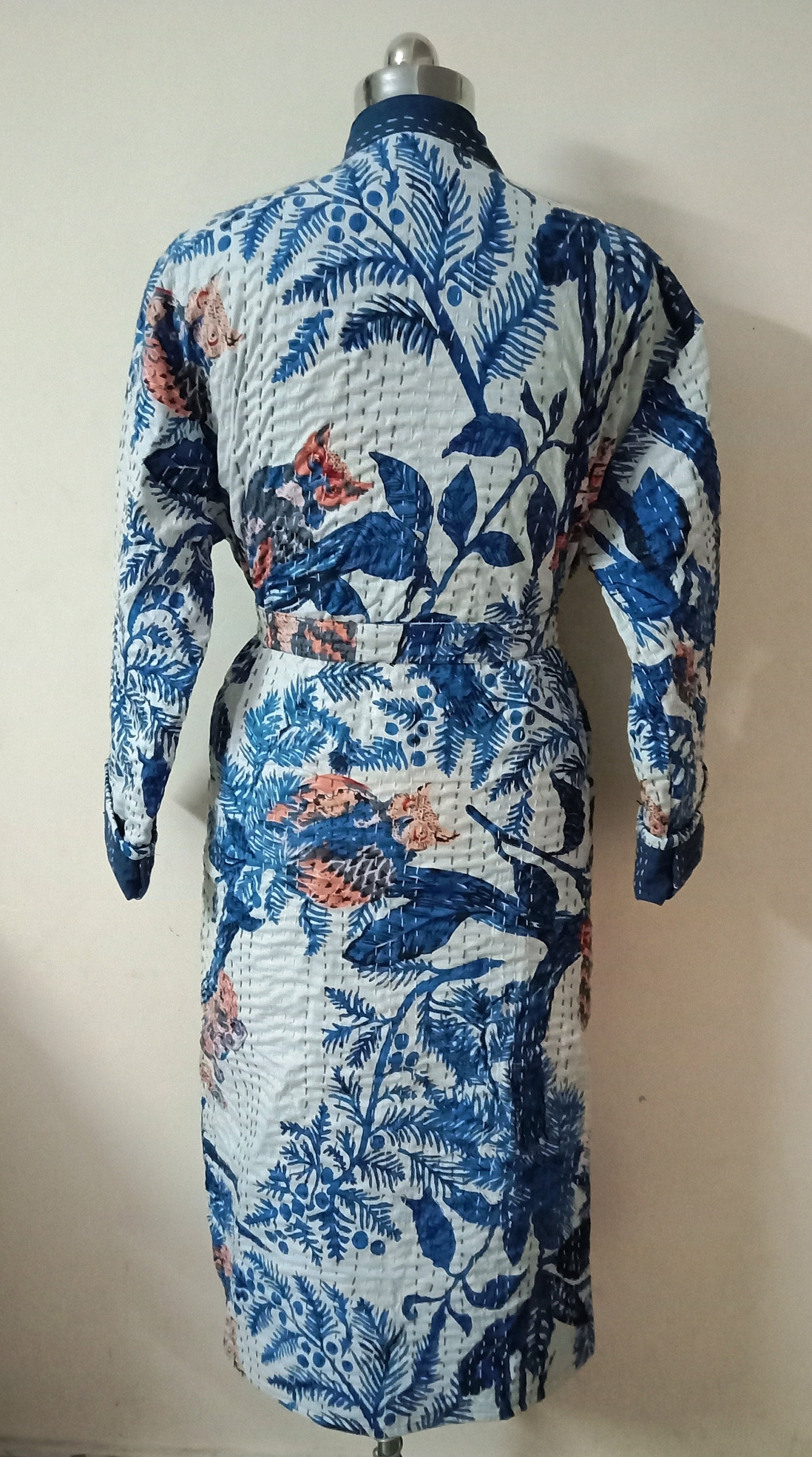 Handmade Kantha Coat Kantha Quilted Jacket Owl Print Kantha | Etsy