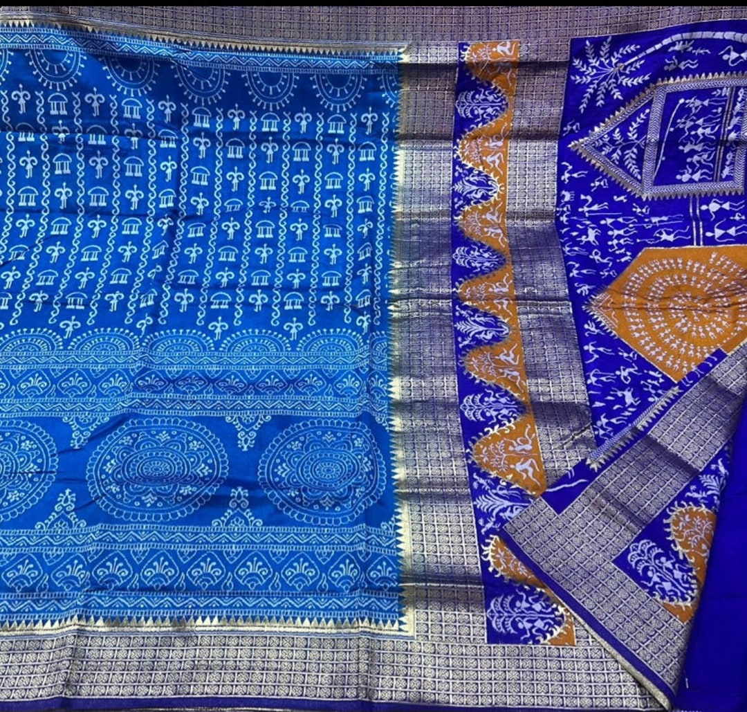 Orissa Saree in Semi Silk With Beautiful Weaving Work Over the Electric ...