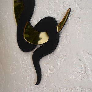 Black Snake and Gold Moon Mirror Wall Hanging Decor - Etsy UK