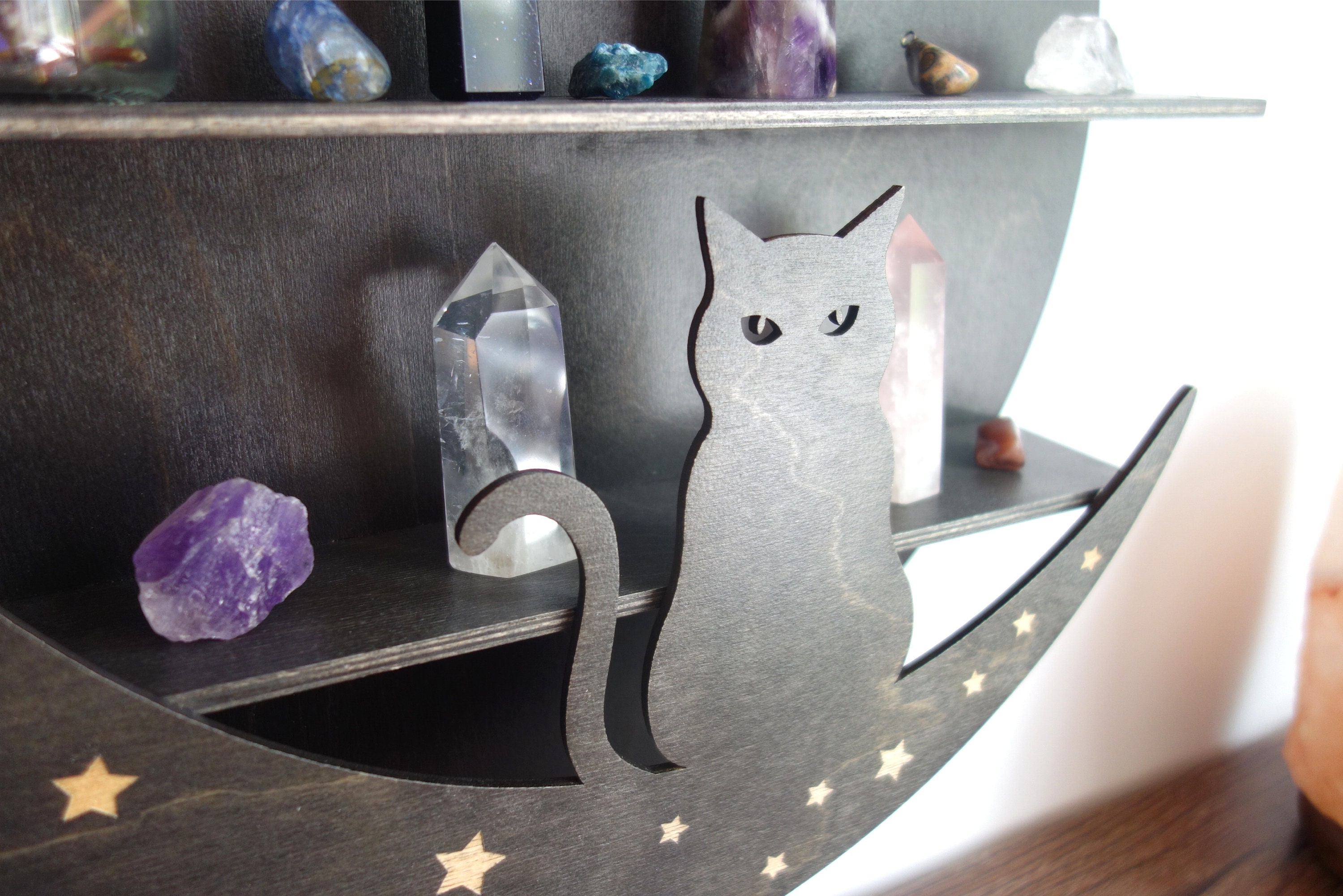 Cat on Moon Crystal Shelf | Etsy Canada