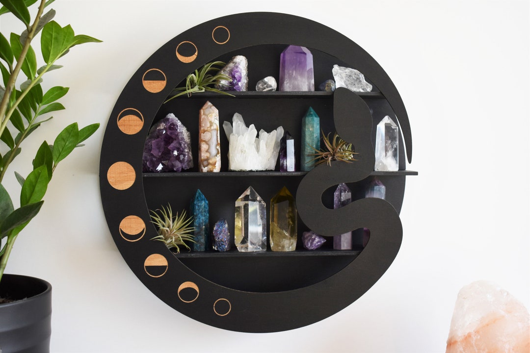 Snake Moon Phase Crystal Shelf - Etsy