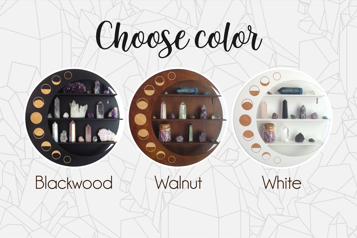 Moon Phase Crystal Shelf With Stand - Etsy