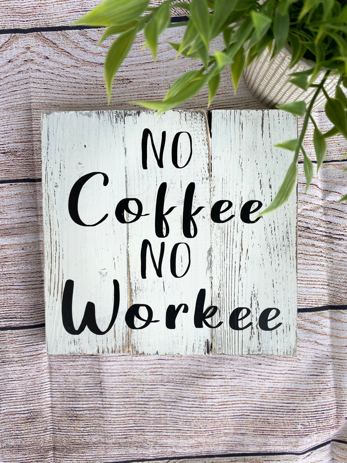 No coffee no workee signoffice coffee sign office desk sign | Etsy