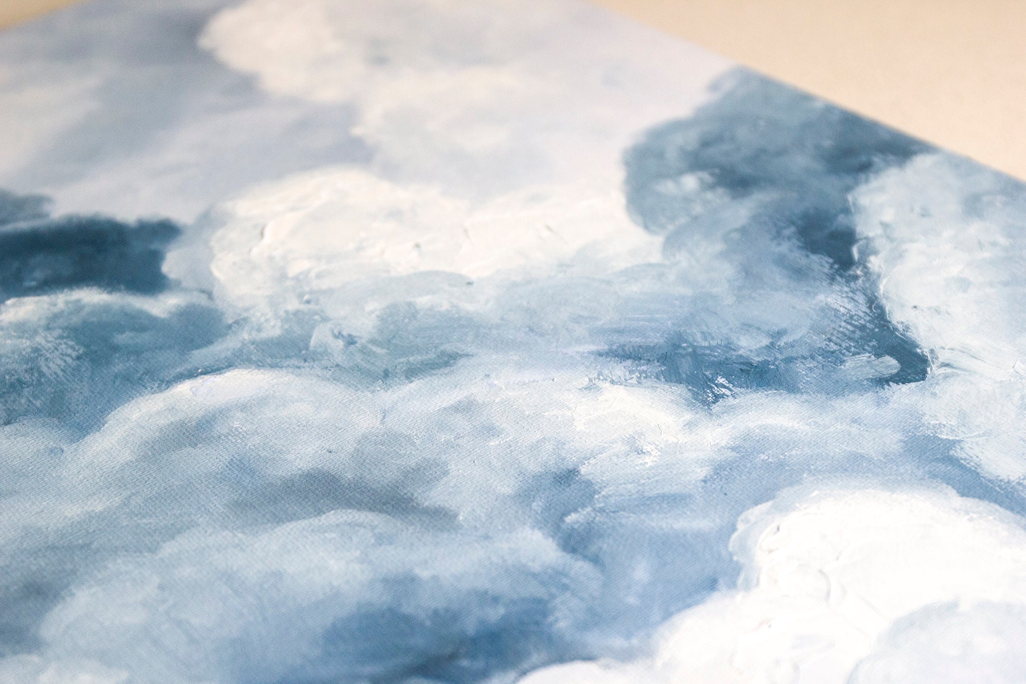 Skyscape Painting Sky Original Art Textured Artwork Oil | Etsy