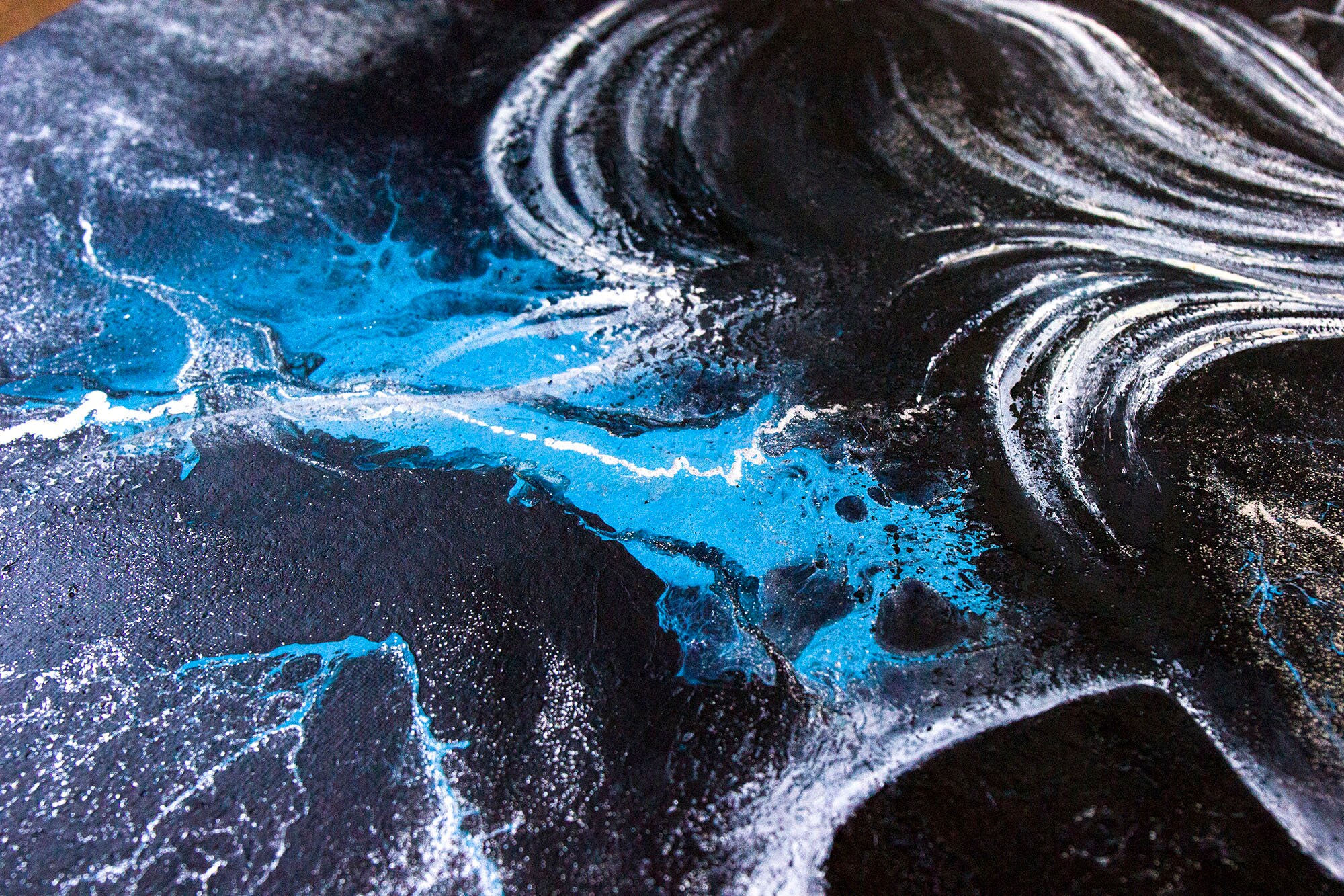 Night Abstract Painting Original Art Woman Portrait Artwork | Etsy