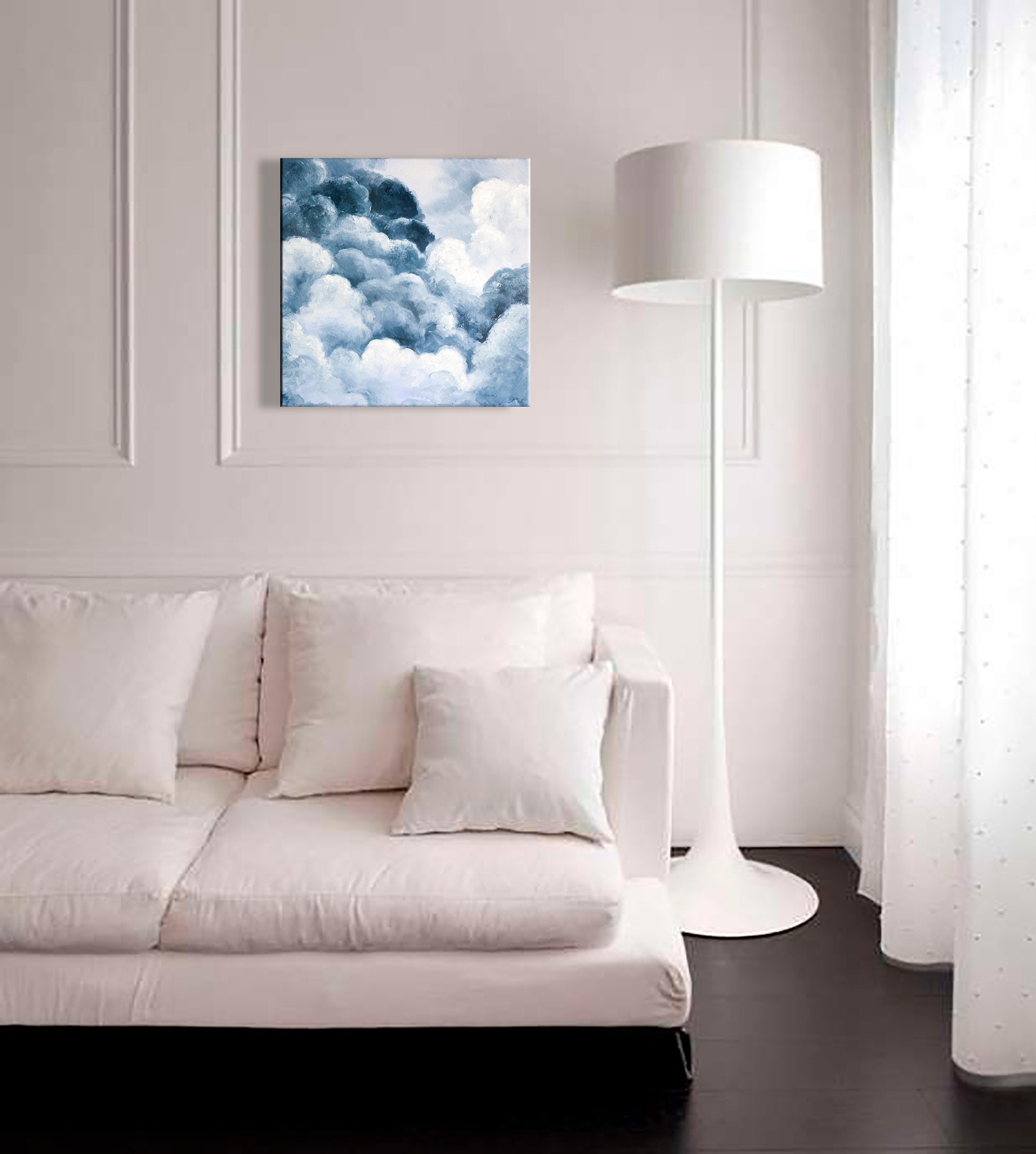 Skyscape Painting Sky Original Art Textured Artwork Oil | Etsy