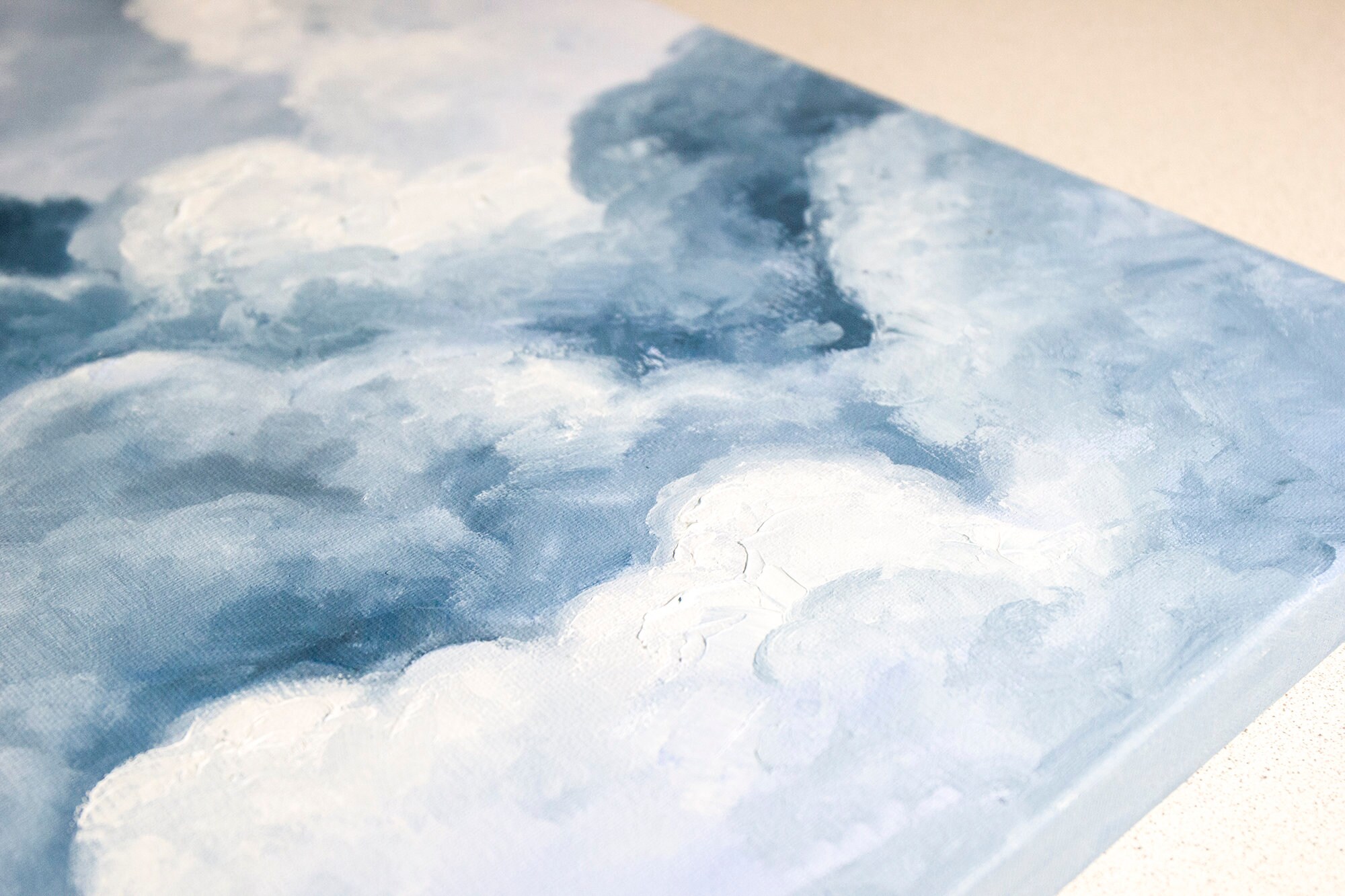 Skyscape Painting Sky Original Art Textured Artwork Oil | Etsy