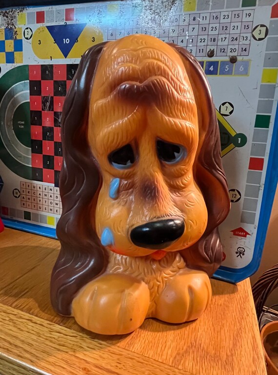 Vintage 1973 Sad Face Hound Dog Coin Bank Russ Berrie & Co - Etsy