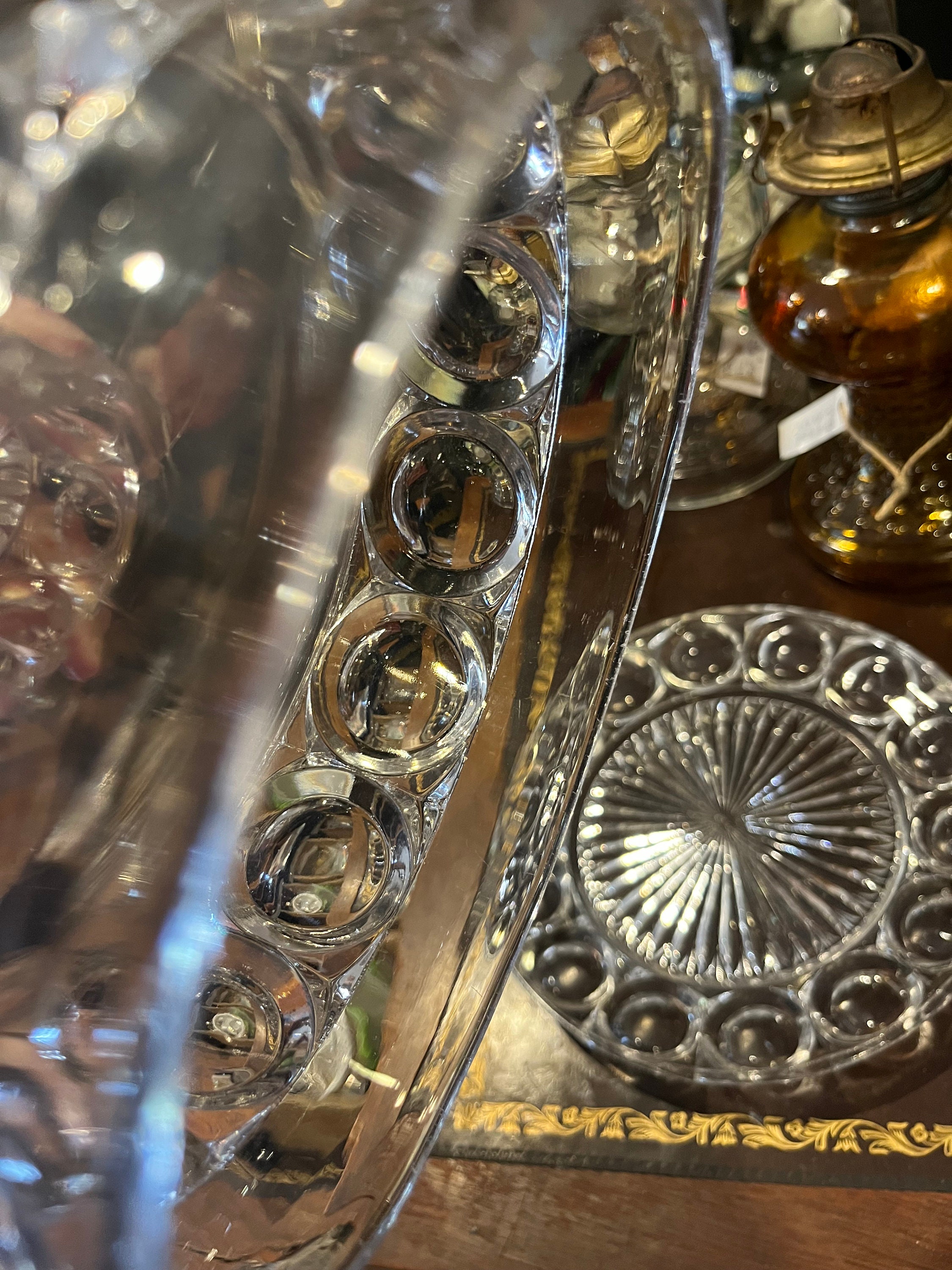 Antique EAPG 1890 Giant Bullseye Findlay Bellaire Round Lid Butter ...