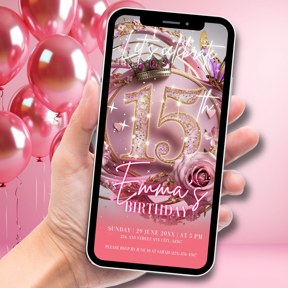 Digital Birthday Invitation, Animated Video Birthday Party Invitation ...